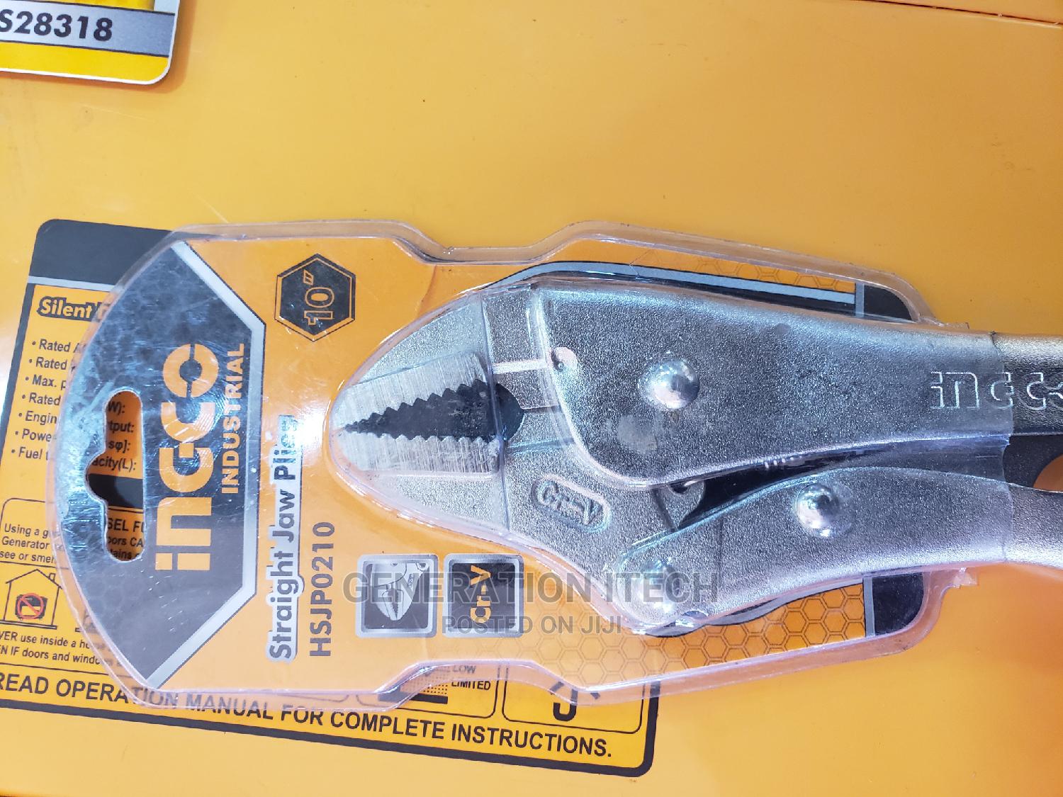 Ingco HSJP0210 Heavy-Duty Straight Jaw Pliers - 10 Inches in Central ...