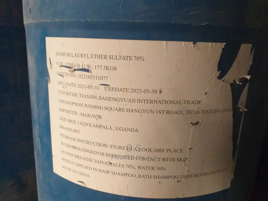 SLES 70% / Ungerol in Central Division - Manufacturing Materials ...