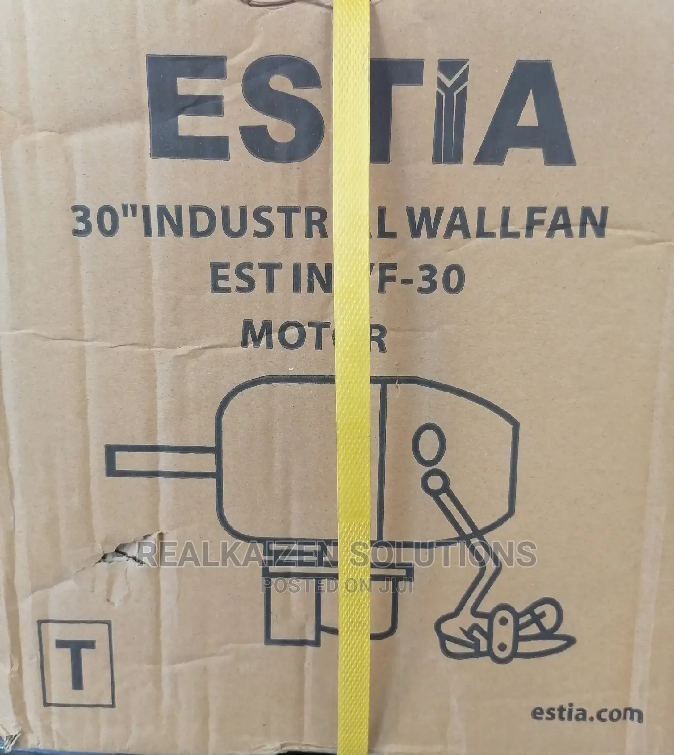 ESTIA High Velocity Industrial Metallic Wall Fan 51cm in Central ...