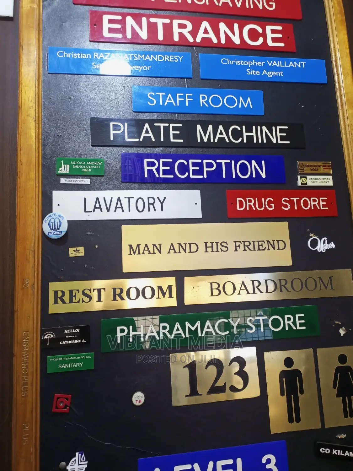 Entrance Door Labels in Central Division - Printing Services, Jerry ...