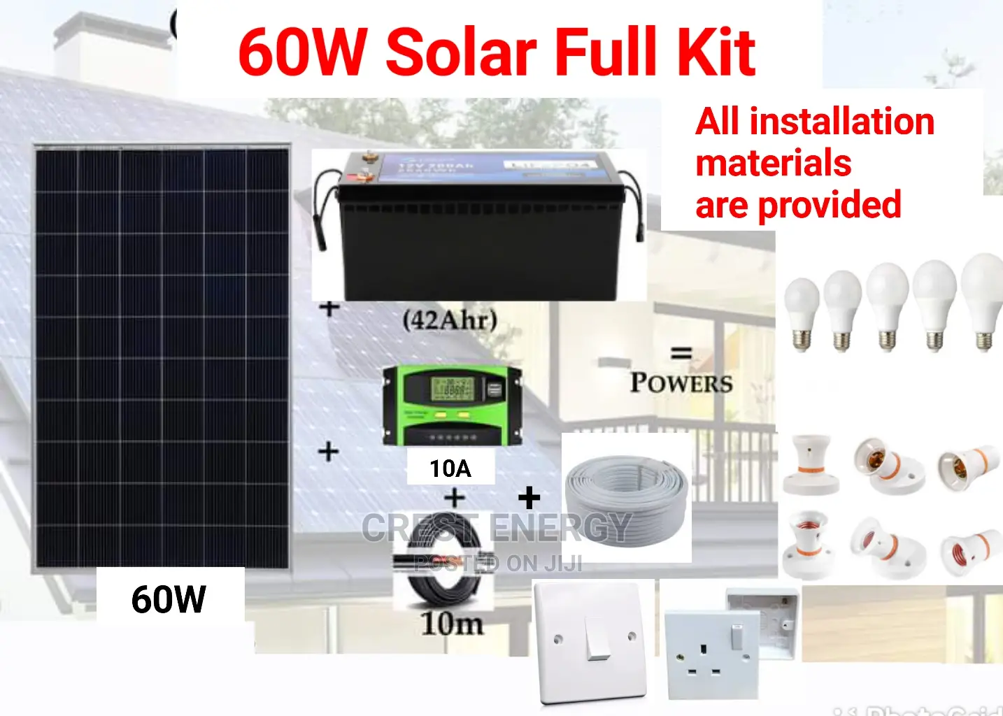 60W Solar System / 60W Solar Full Kit in Central Division - Solar ...