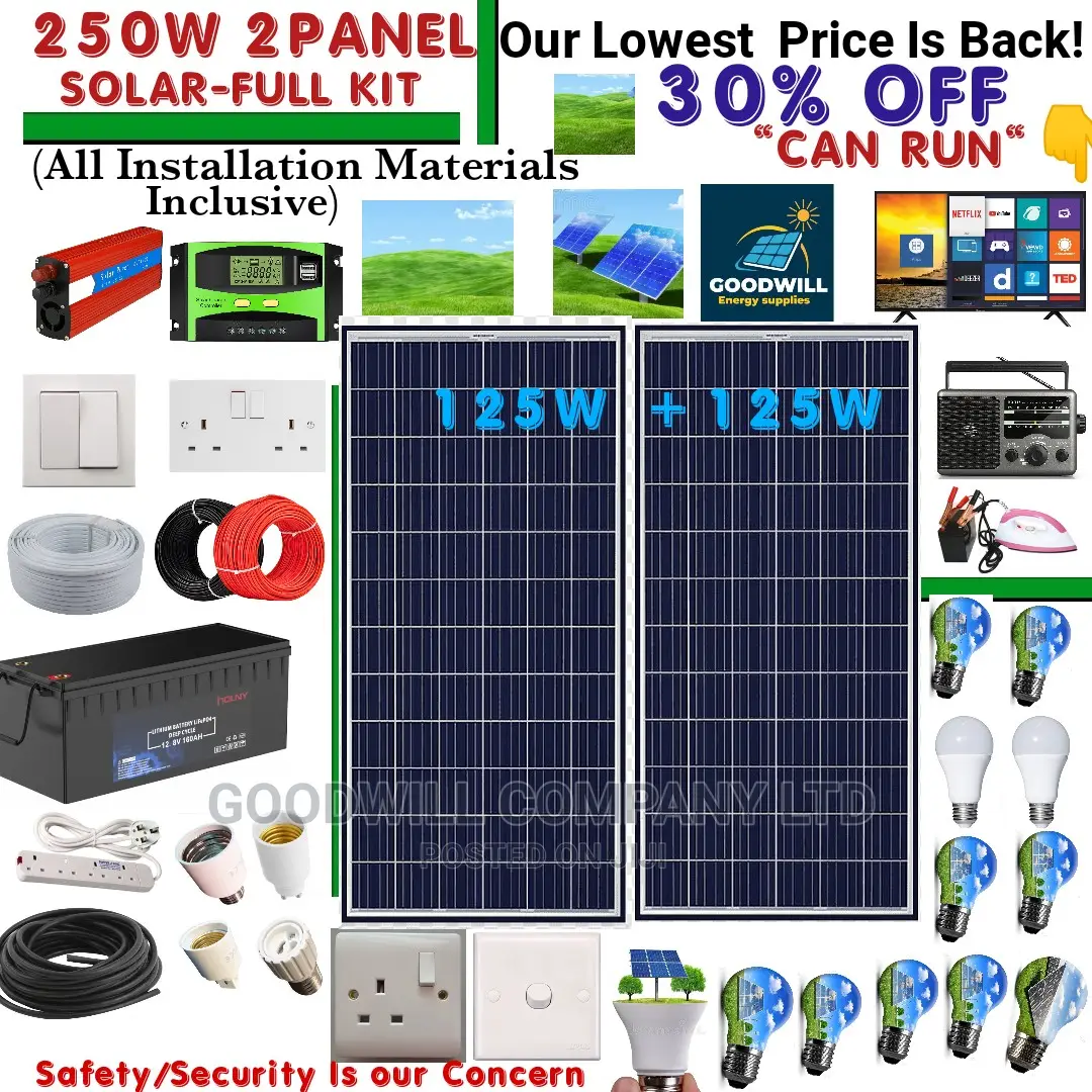 250w Solar Kit Double Panel 125w+125 in Central Division - Electrical ...