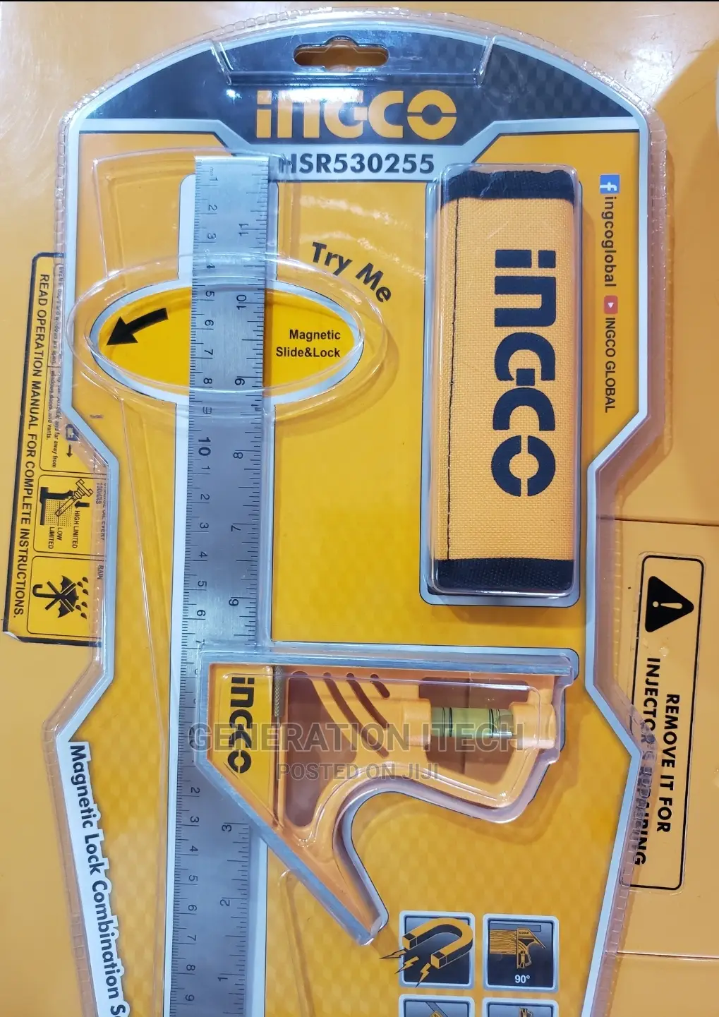 Ingco Magnetic Lock Combination Square - HSR530255 in Central Division ...