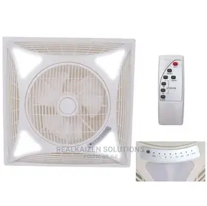 ESTIA Recessed Ceiling Fan With LED Light and Remote 60x60 in Central ...