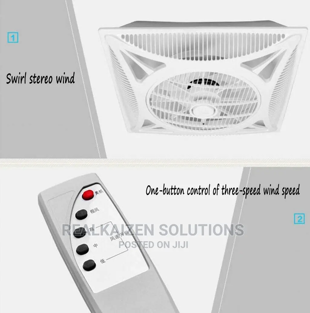 ESTIA Recessed Ceiling Fan With LED Light and Remote 60x60 in Central ...