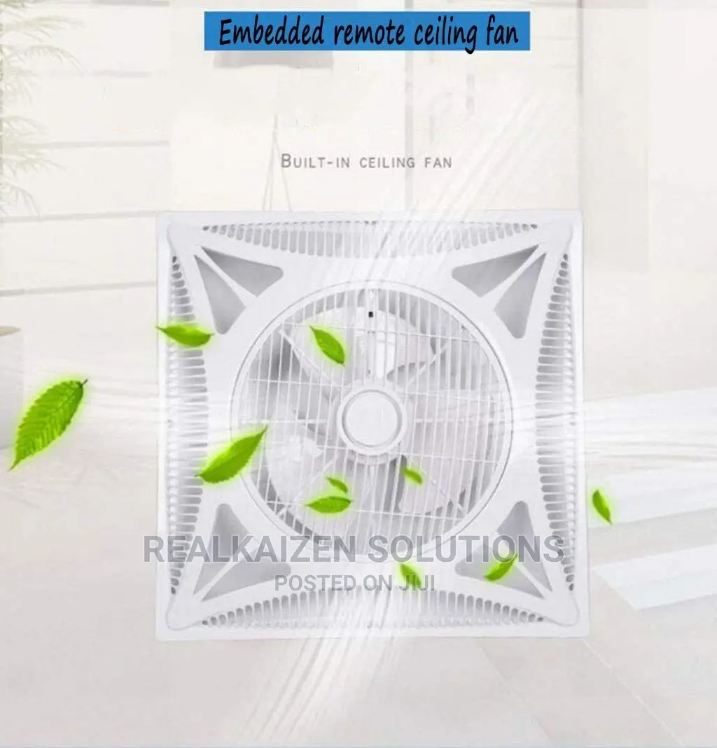 ESTIA Recessed Ceiling Fan With LED Light and Remote 60x60 in Central ...