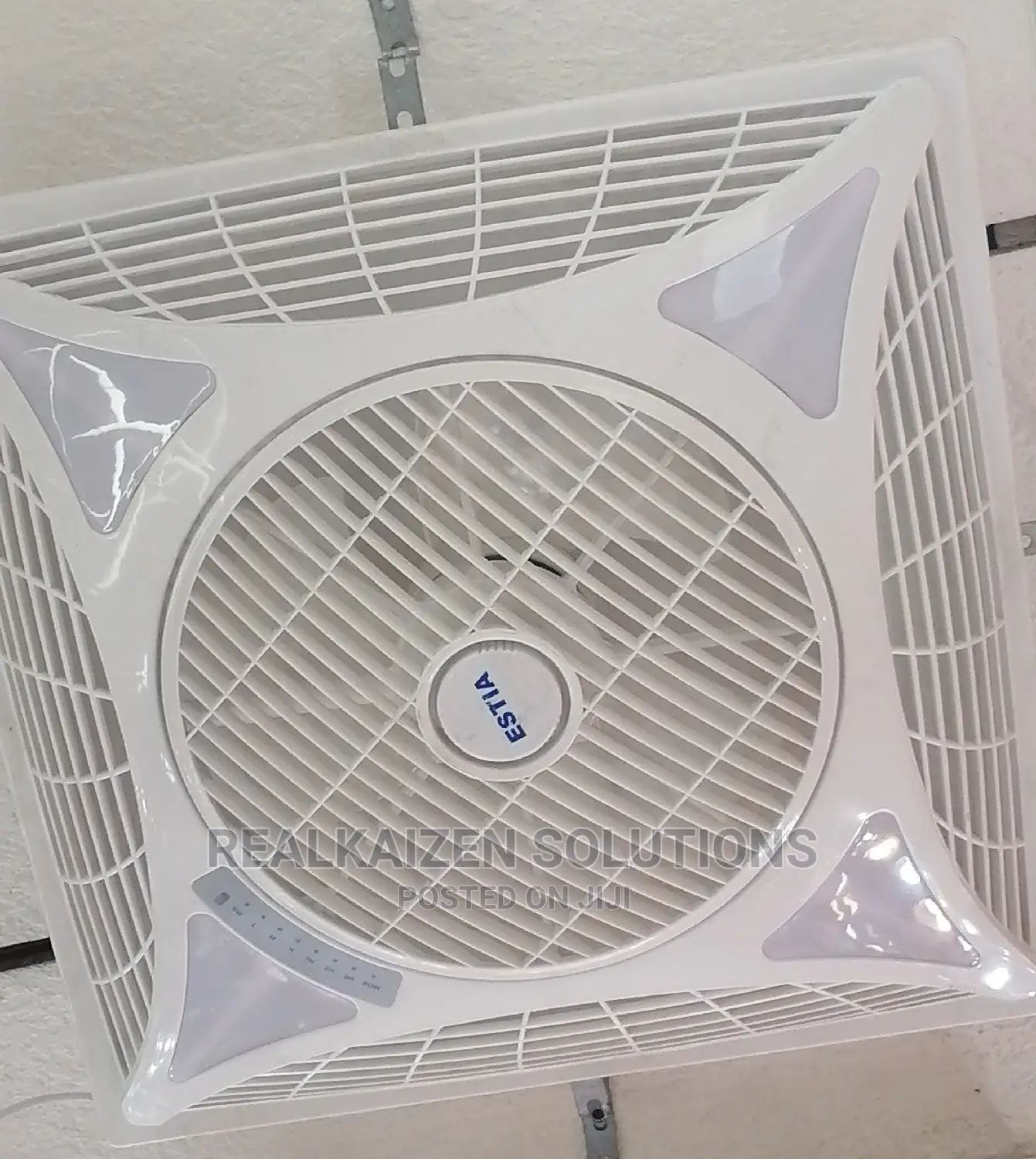 ESTIA Recessed Ceiling Fan With LED Light and Remote 60x60 in Central ...