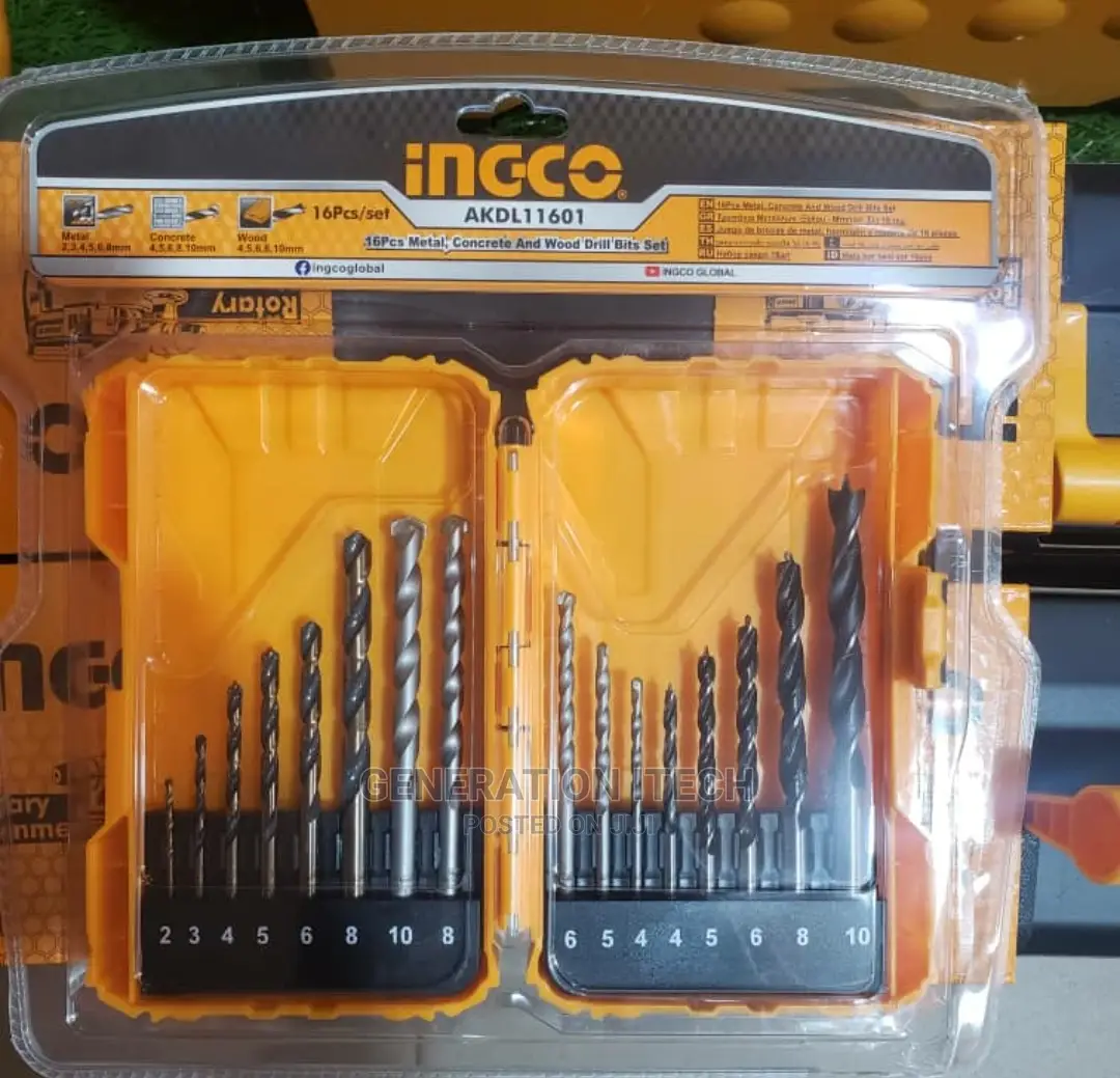 Ingco 16 Pcs Drill Bit Set For Metal, Concrete And Wood in Central ...