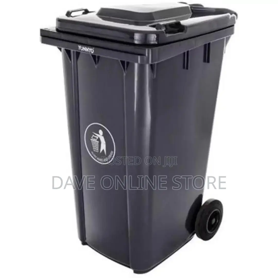 Outdoor 120L Plastic Waste Bin – Black in Central Division - Home ...