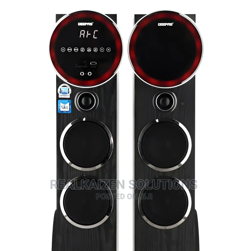 GEEPAS 2.0 Bluetooth USB SD FM Mic RC Tower Speaker System in Central ...