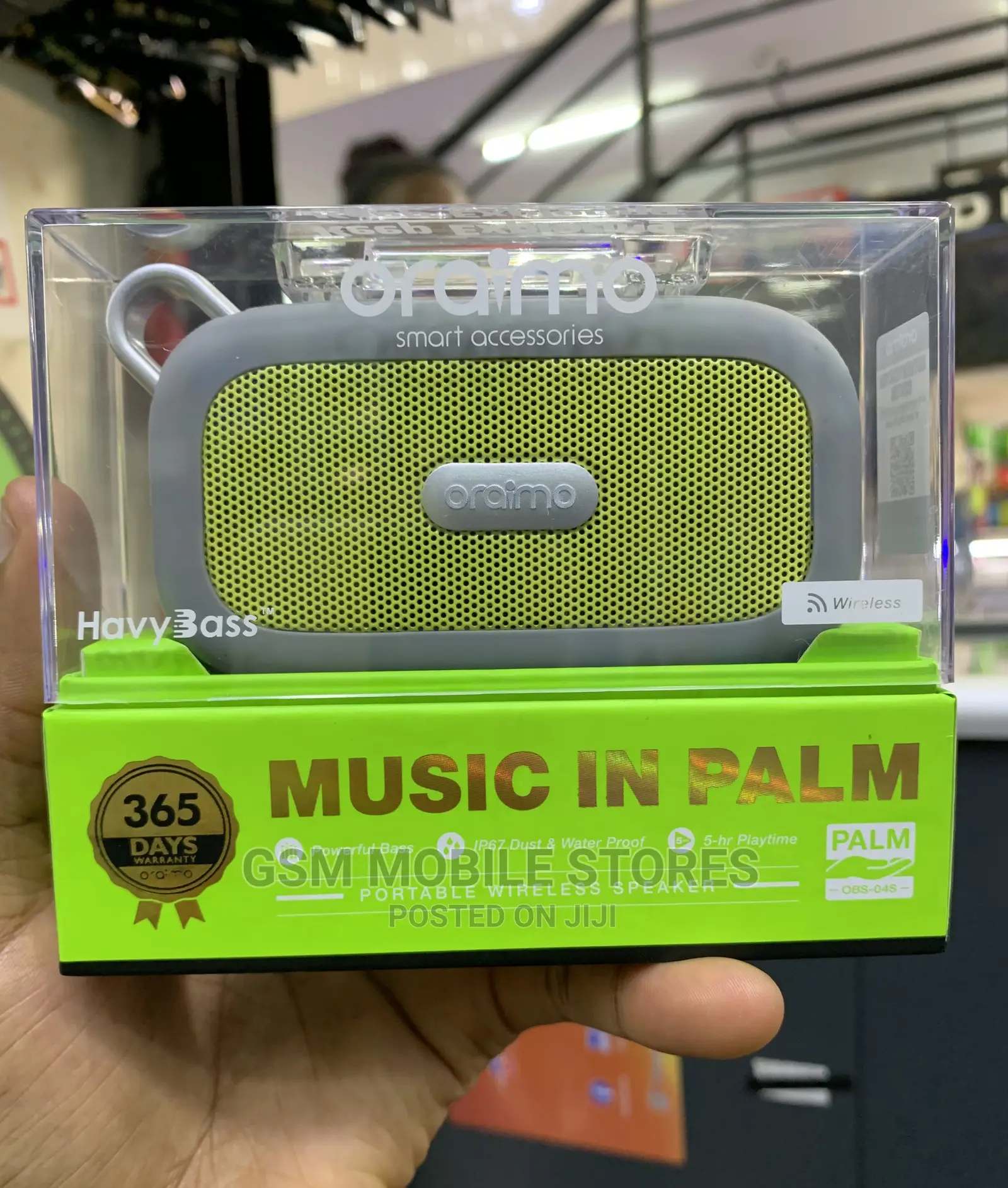 Oraimo Palm Powerful Bass Portable Design IP67 Water Proof for sale ...