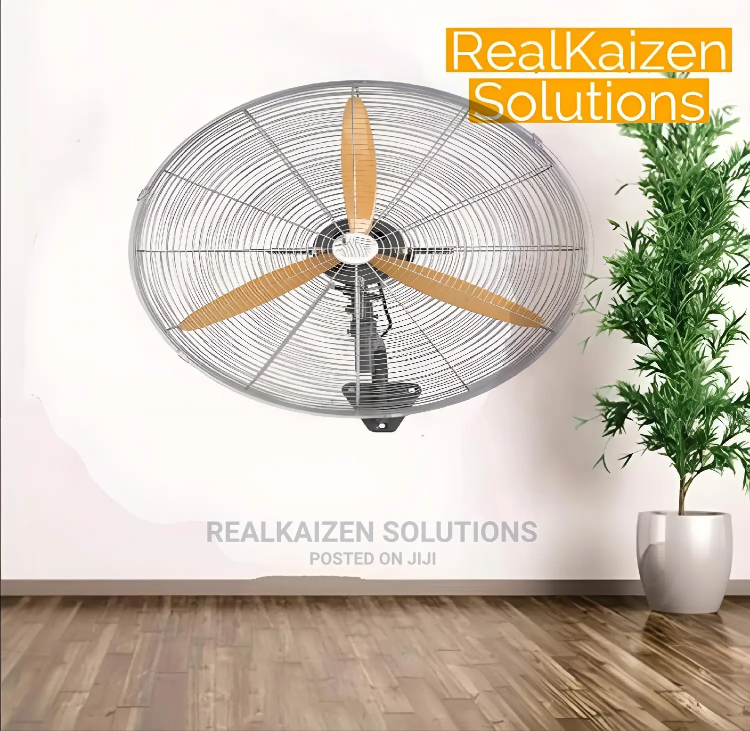 ESTIA High Velocity Industrial Metallic Wall Fan 51cm in Central ...