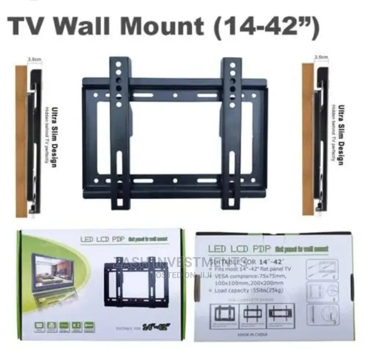 LED LCD PDP Flat Panel TV Wall Mount 14" to 42" in Central Division - Accessories & Supplies for ...