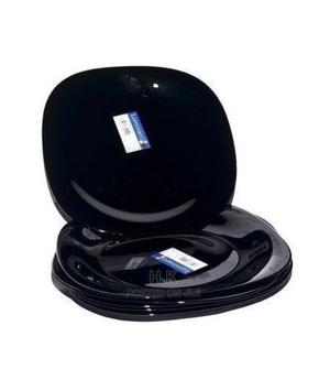 Luminarc Black Square Design Plates - Set of 6 - Black. in Central ...