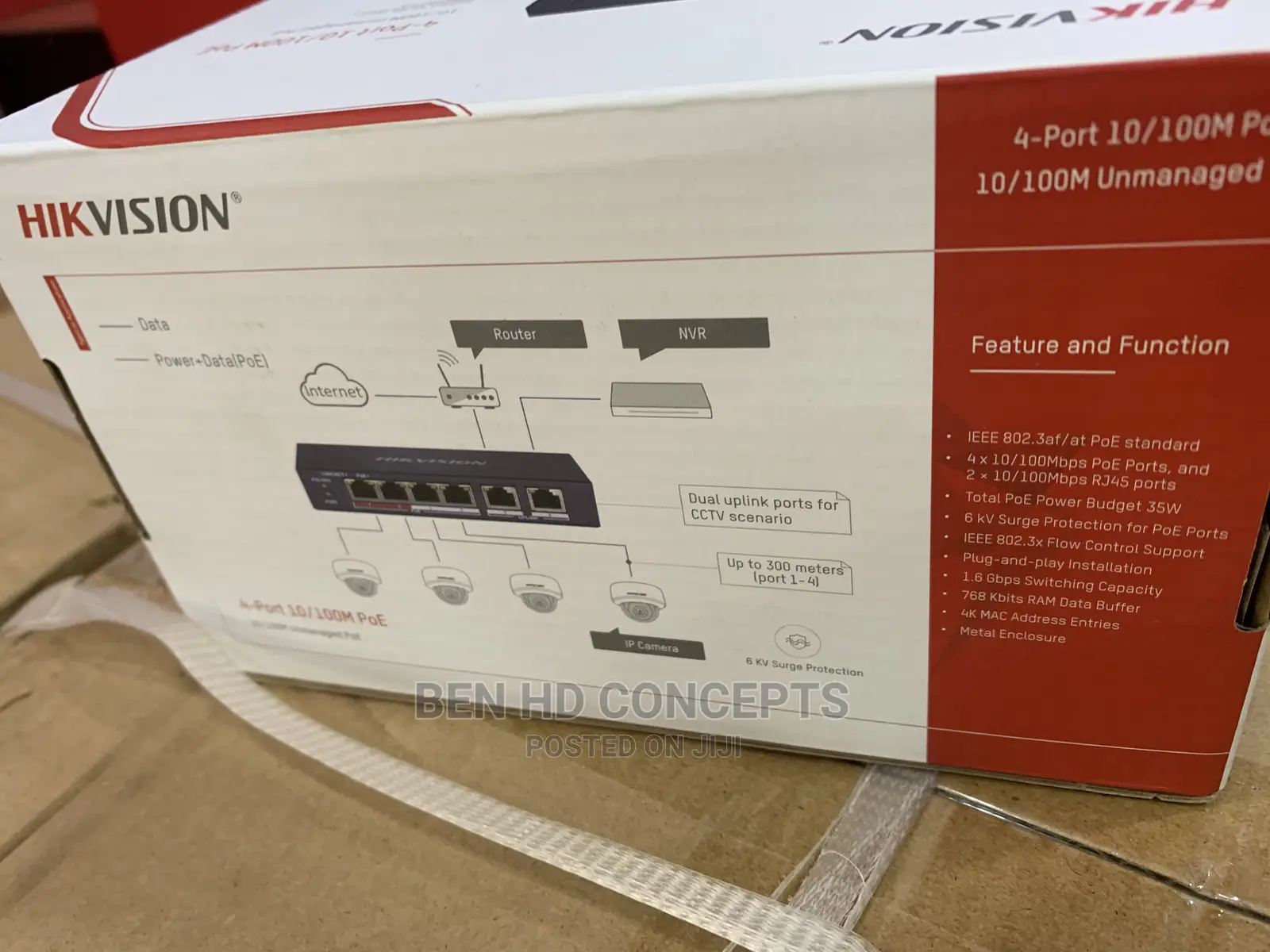 Hikvision 4 Ports Poe Switch in Central Division - Networking Products ...