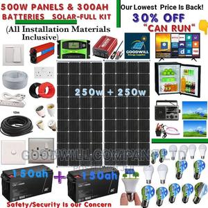 500w Solar System Full Kit 300ah Battery / 500w Solar Kit in Central ...