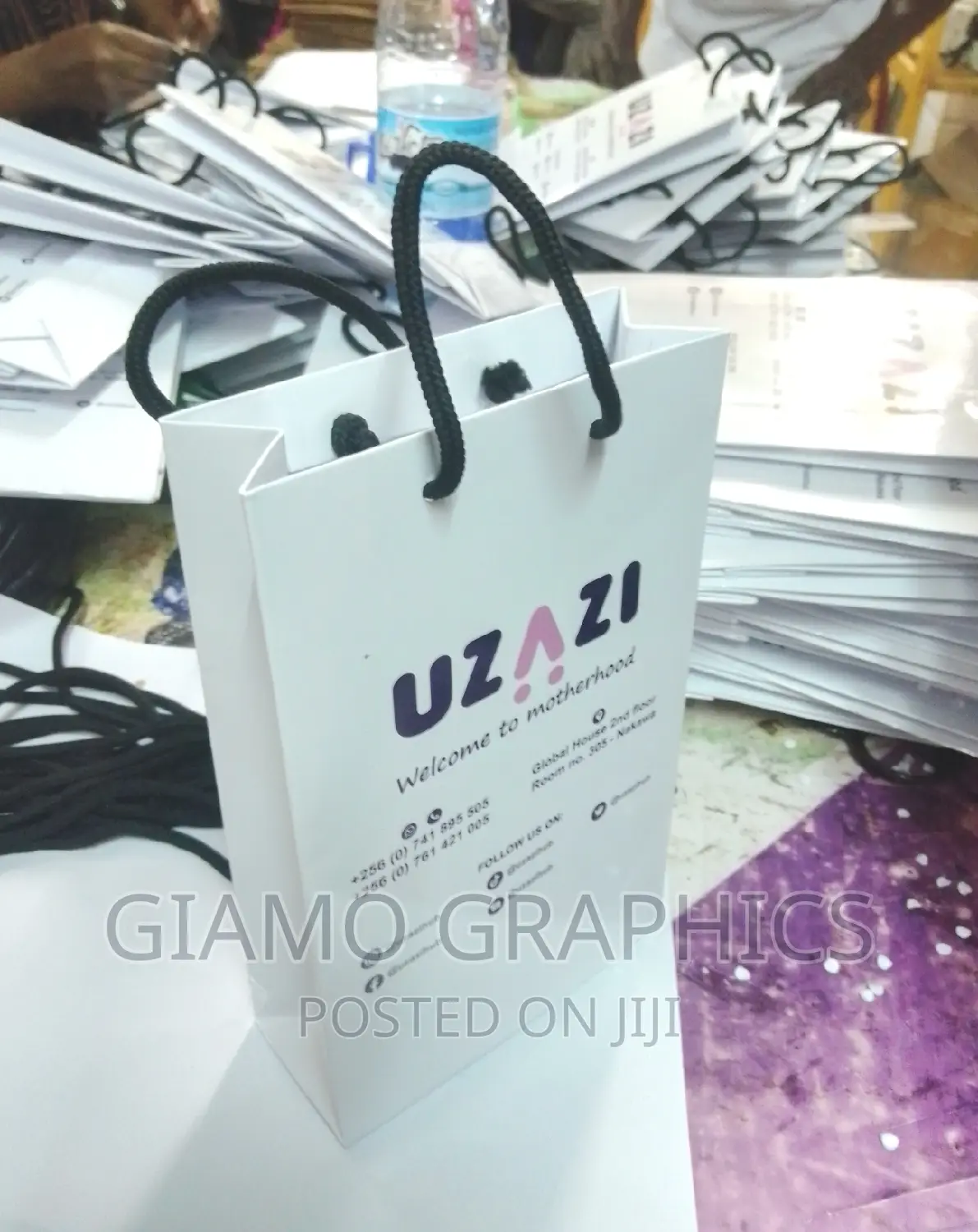 White Branded Paper Bags A3 in Central Division - Printing Services ...