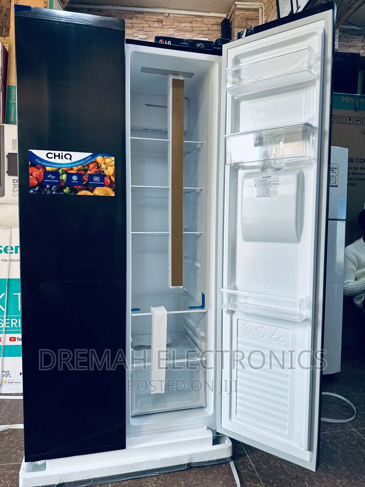 670 Liters CHIQ Side by Side Water Dispenser Fridge in Central Division - Kitchen Appliances ...