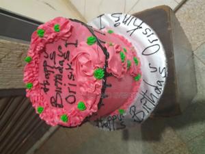 Pinky Green Flower Happy Birthdays Cakes 899 in Rubaga - Food ...