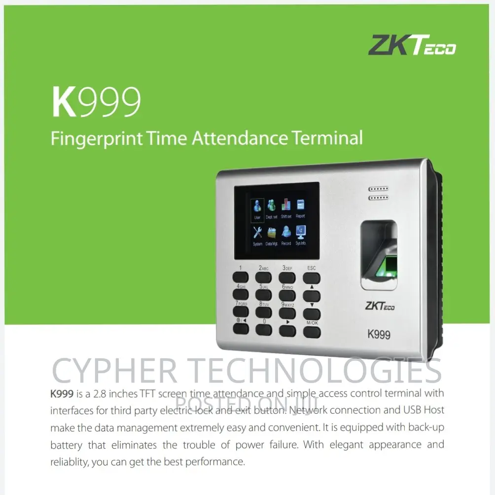 Zkteco Time And Attendance Machine in Central Division - Safety ...