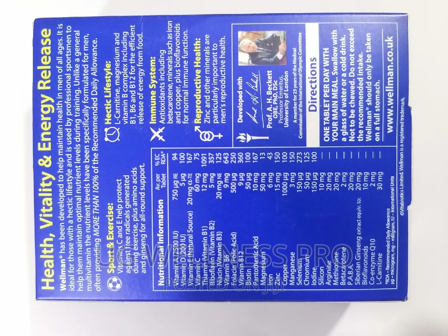 Wellman Original 30 Capsules Multivitamin for Men in Central Division ...