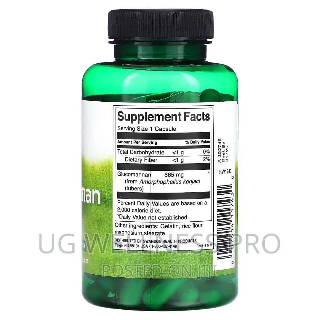 Swanson, Glucomannan, 665 Mg, 90 Capsules in Central Division ...
