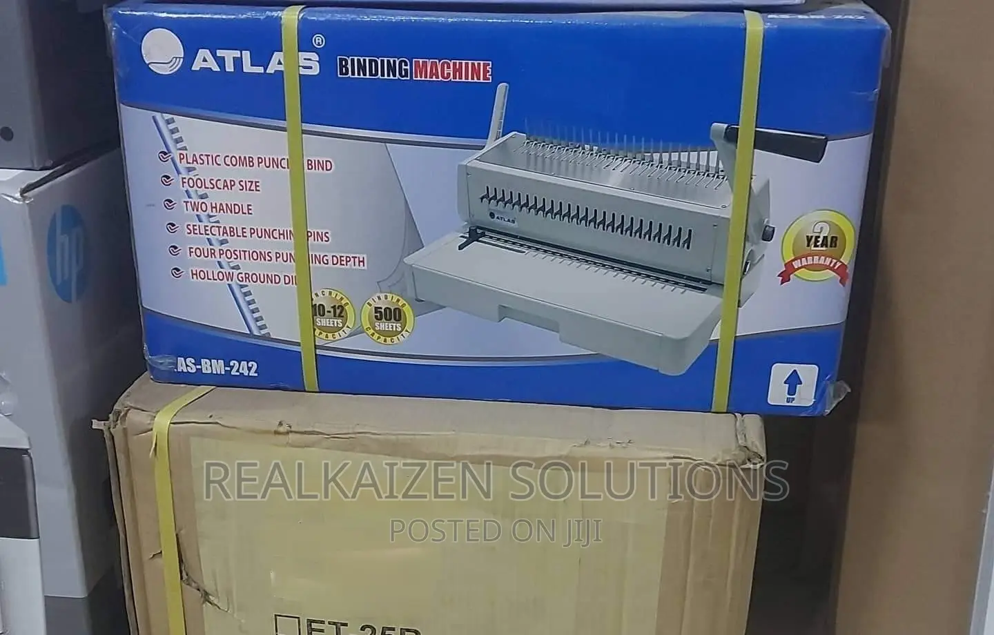 ATLAS FS Size White Plastic Comb Heavy Duty Binding Machine in Central ...