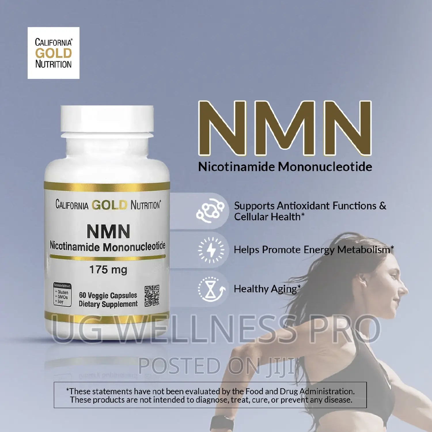 California Gold Nutrition, Nmn, 175 Mg, 60 Veggie Capsules in Central ...