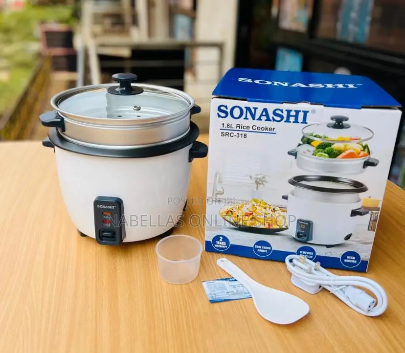 Sonashi 1.8L Rice Cooker Food Steamer With Warranty White in Central ...