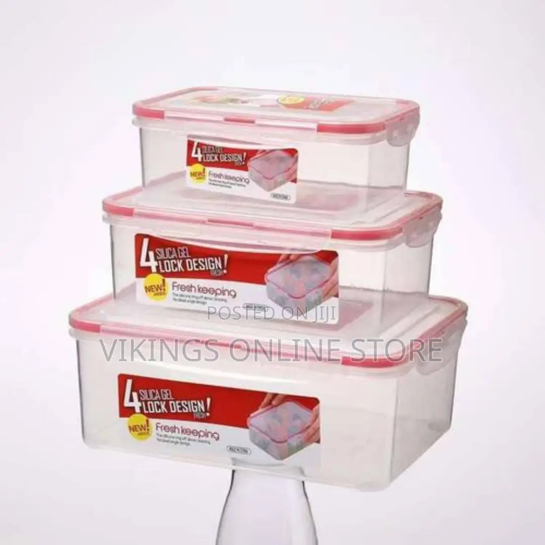 3 Pieces of Plastic Food Storage Container Boxes-Colourless. in Central ...