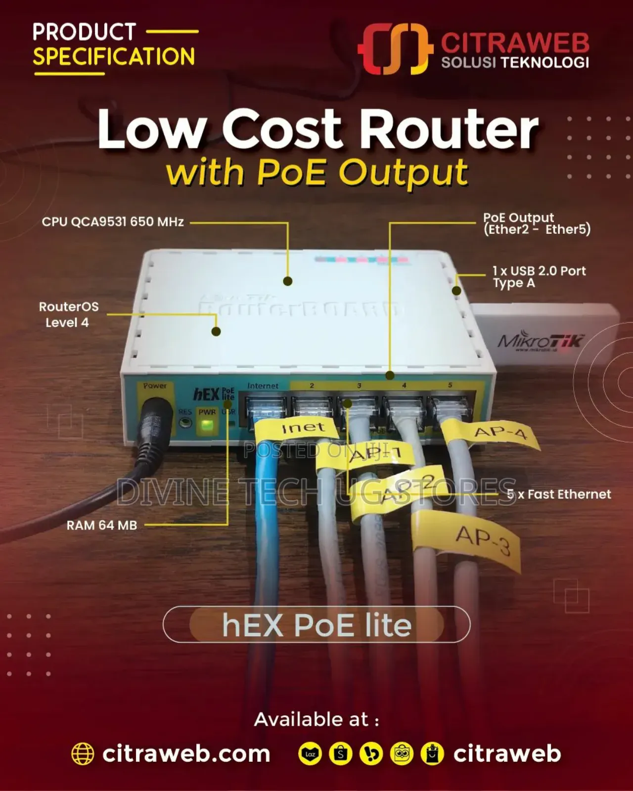 Mikrotik Router Board Rb951ui-2hnd Wireless Access Point in Central ...