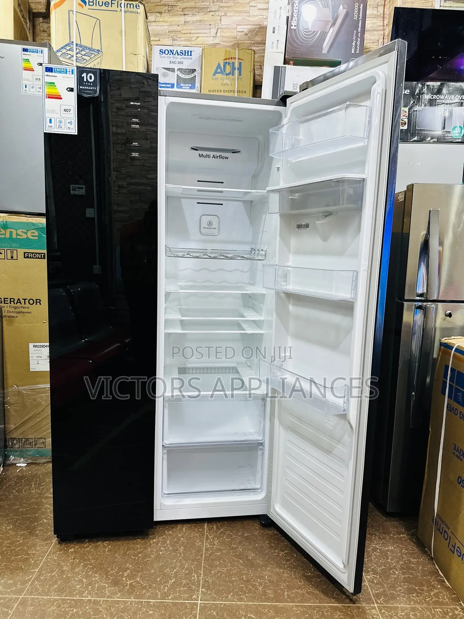 Hisense Side by Side Fridge Black 670L in Central Division - Kitchen ...