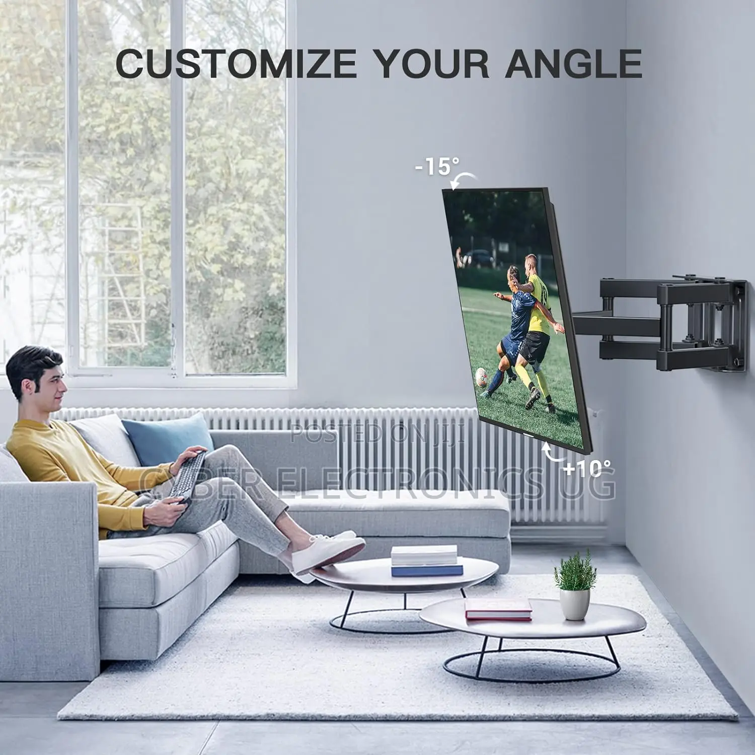 Tv Wall Bracket Swivel Tilt Tv Wall Mount for Big TVS for sale - Cyber ...