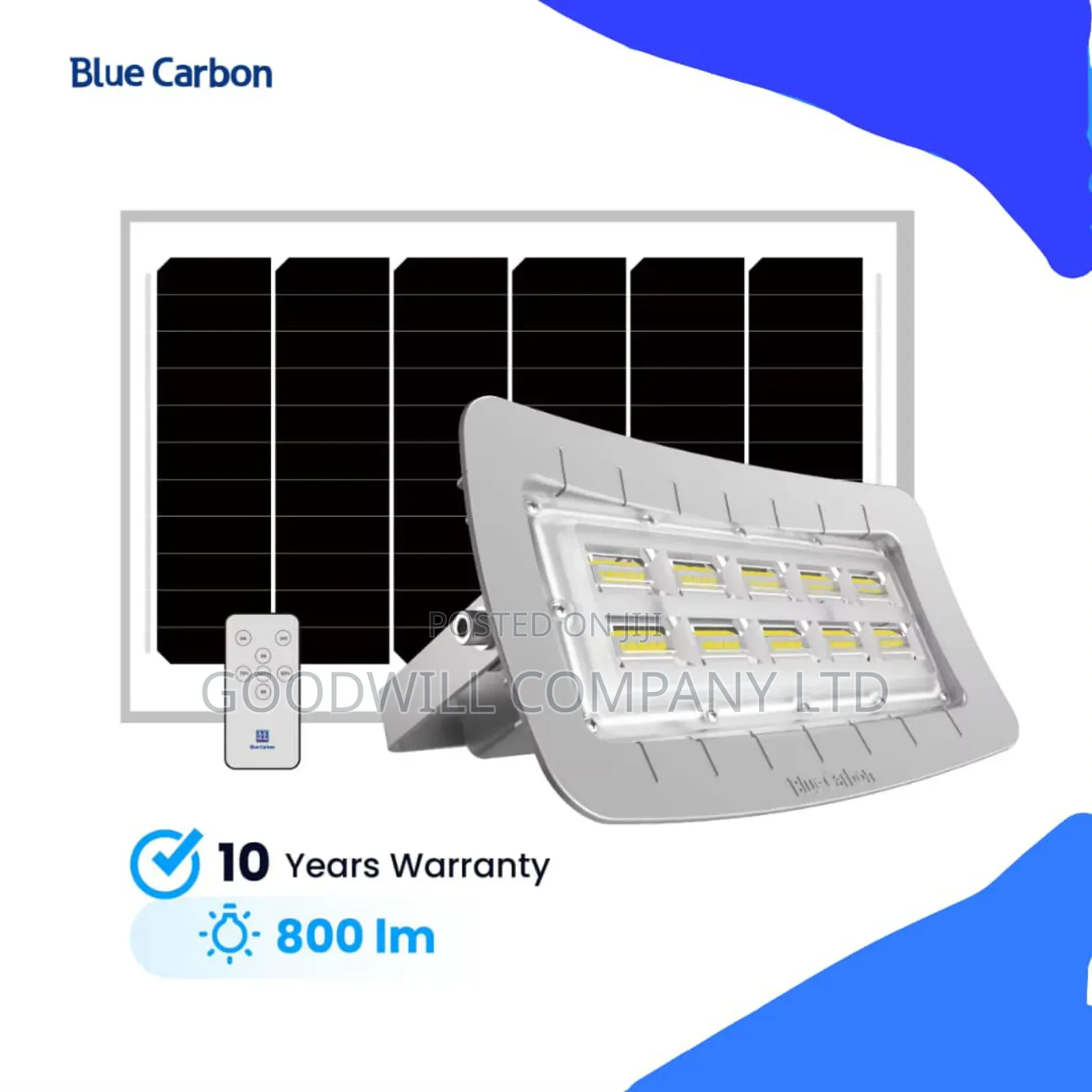 100w Radar Blue Carbon Solar Flood Light, Lithium Battery GD in Central ...
