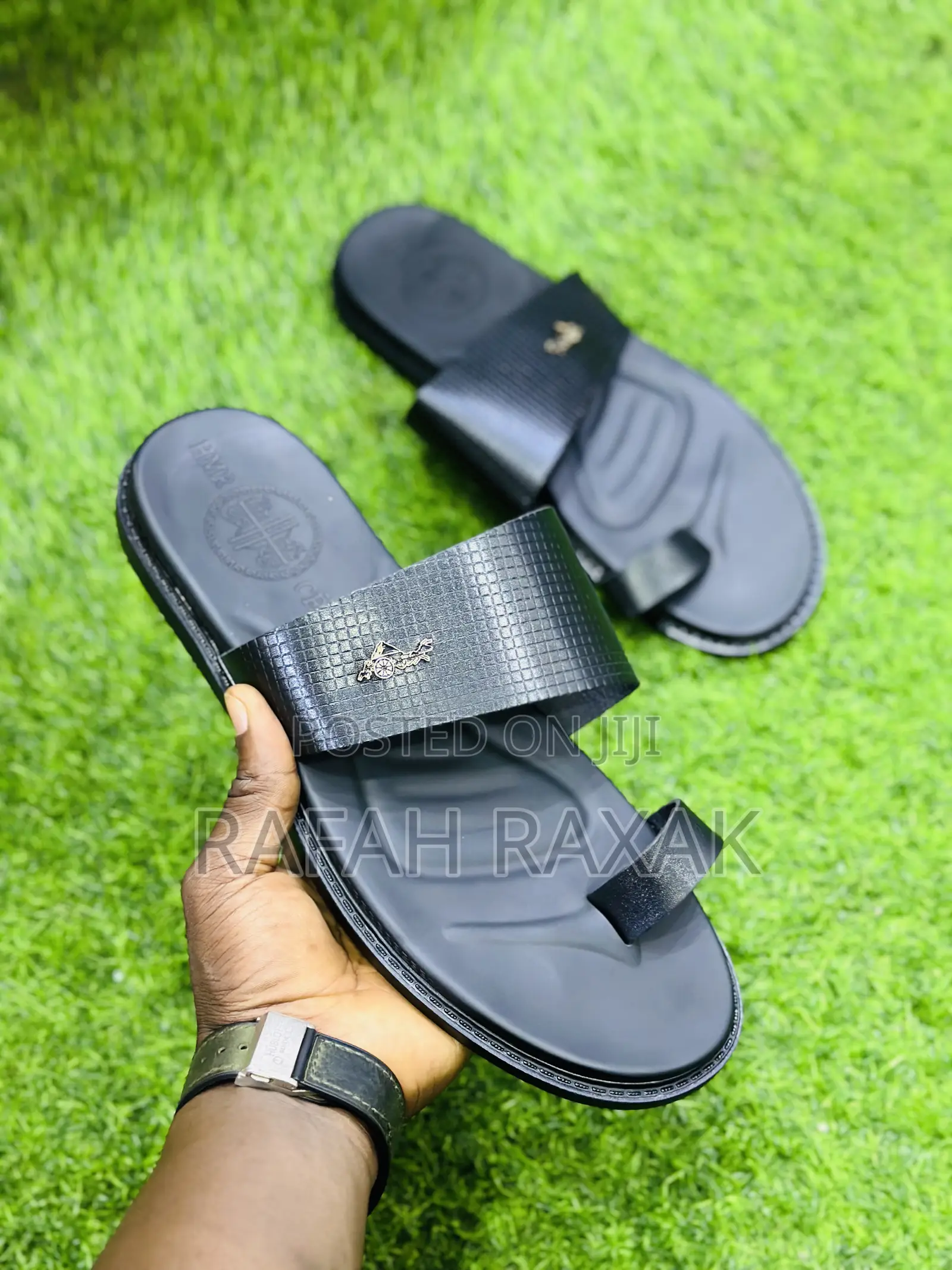 Original Classic Men’S Hermes Leather Sandals in Central Division ...