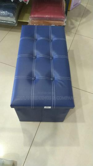 Folding Ottoman Big Capacity Storage Leather Footrest Bench in Central ...