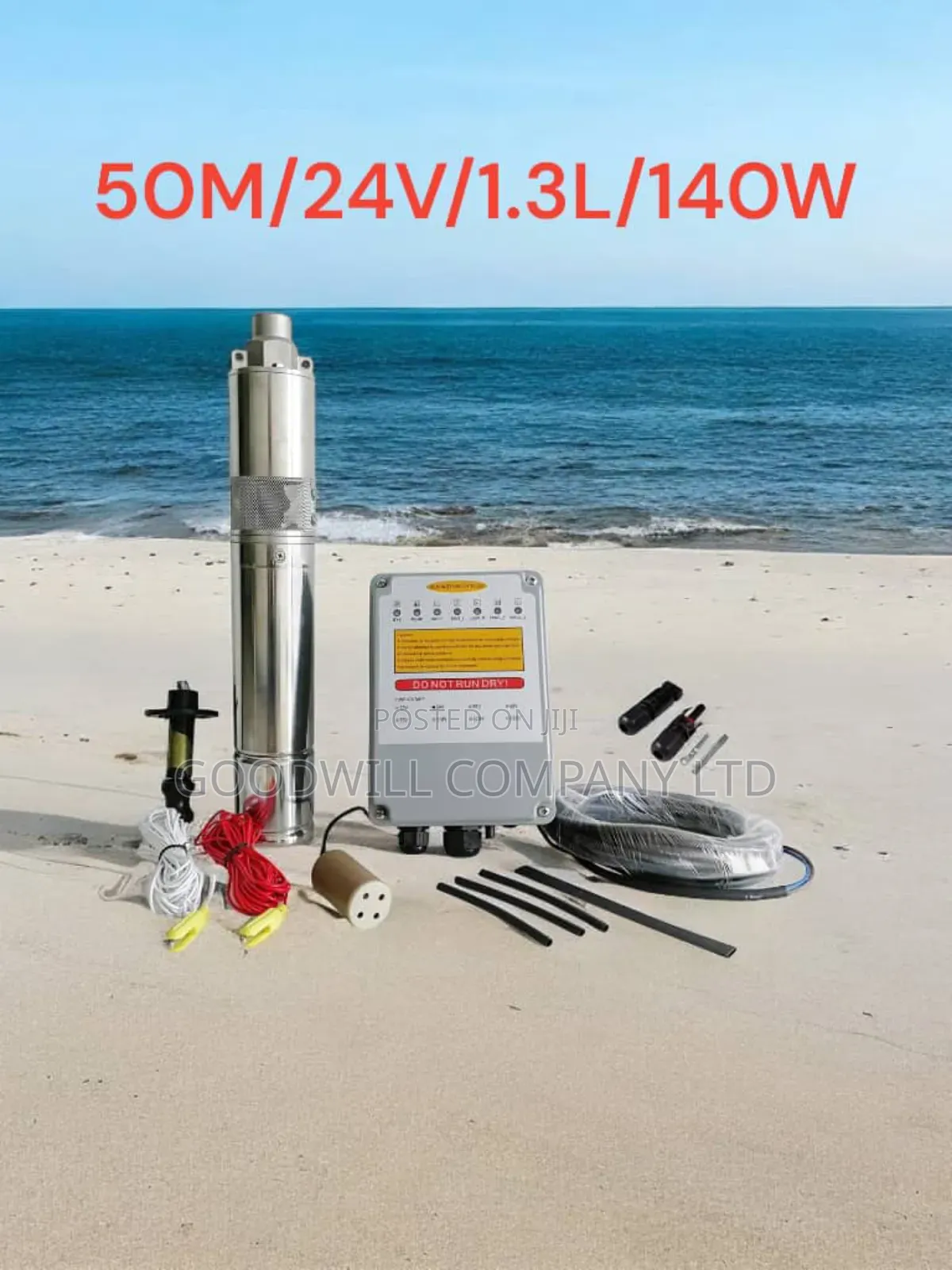 (50m/24v/1.3l Per Hour) 50m Submersible Solar Water Pump in Central ...