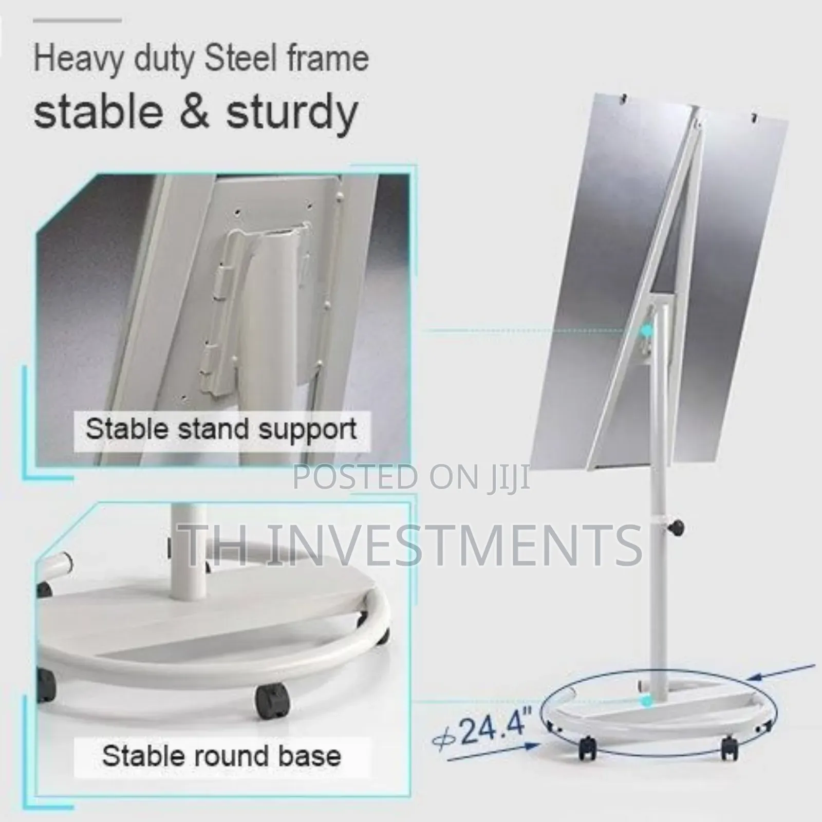 Round Base Rolling Whiteboard, Magnetic Mobile Dry Erase in Central ...