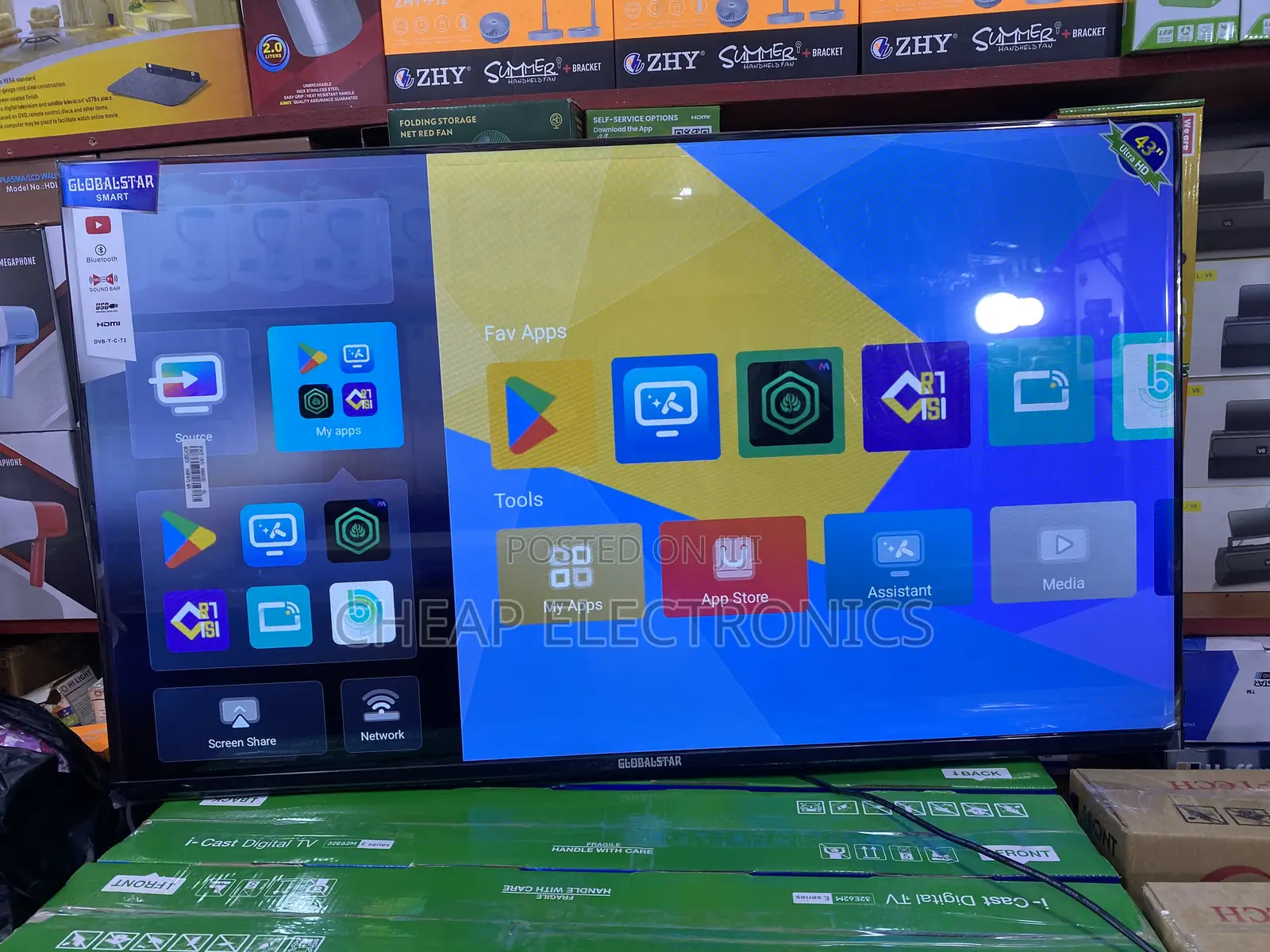 Globalstar Android Bluetooth Tv 43inches in Central Division - TV & DVD ...