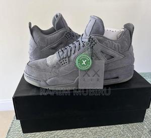 Original Jordan 4 Retro X Kawa Cool Grey Suede Sneakers in Central ...