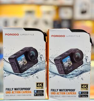 Porodo Fully Waterproof Uhd Action Camera, Dual Display for sale ...
