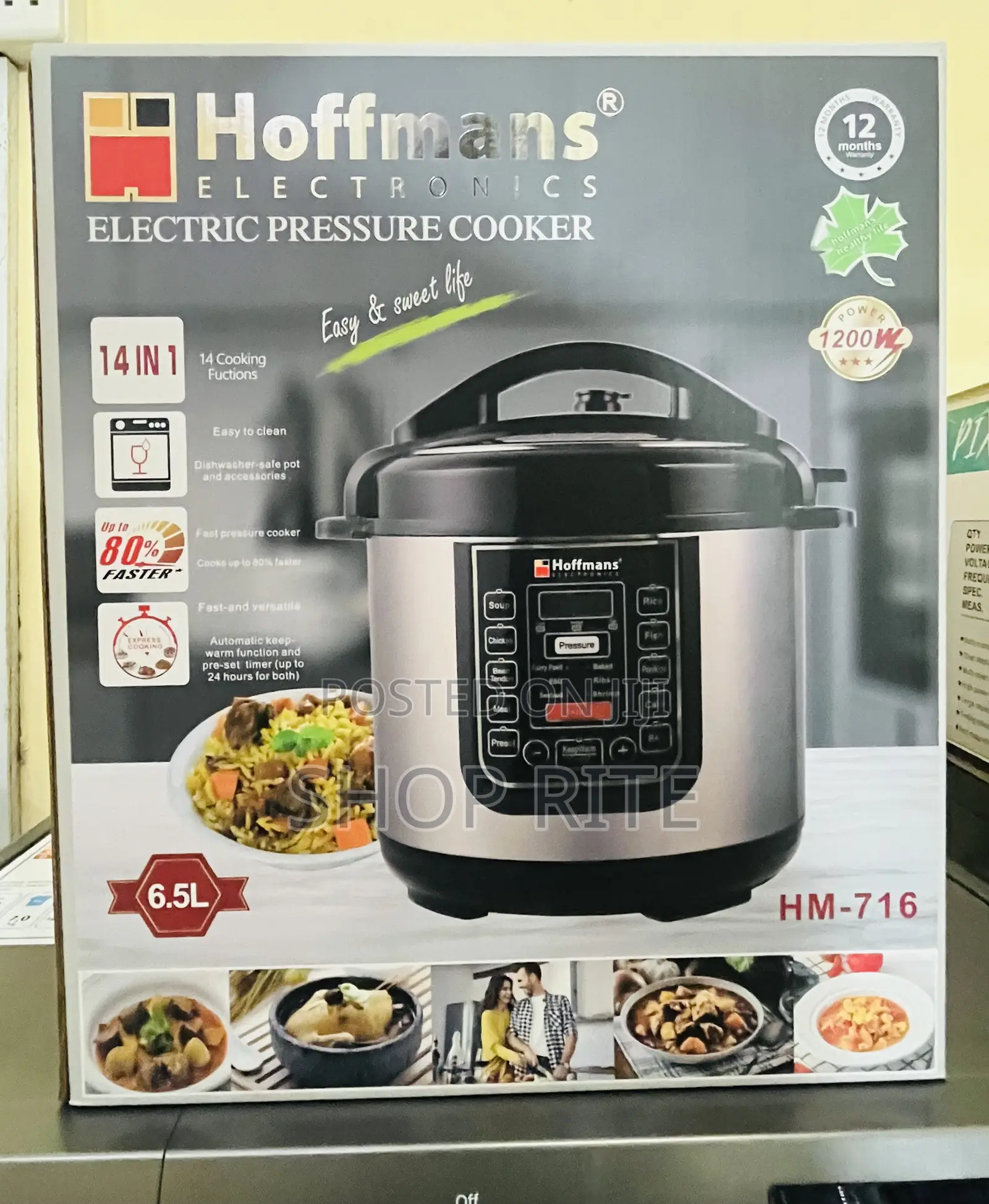 Hoffmans Presure Cooker and Rice Cooker 6.5 Liters in Central Division - Kitchen Appliances ...