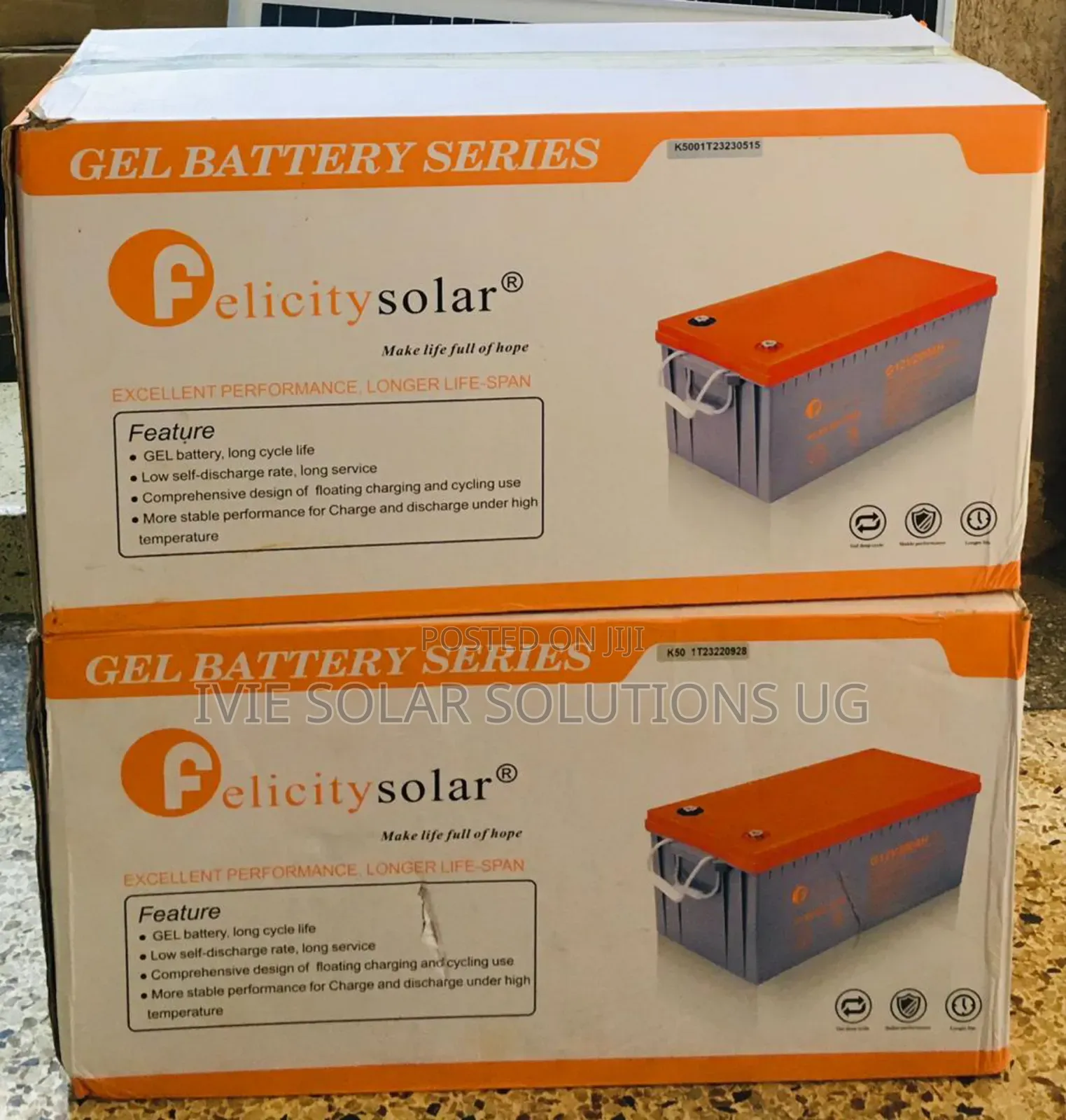 Felicity Gel Battery 200ah in Central Division - Solar Energy, Ivan Mutebi | Jiji.ug