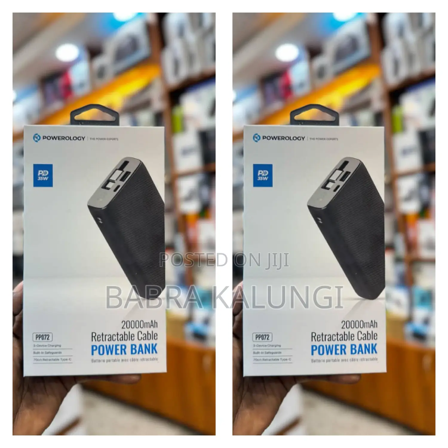 Powerology 20000mah Retractable Cable Power Bank in Central Division ...