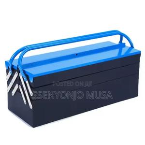 3-Tier Metal Tool Box - 5 Tray Fold Out Steel Storage for sale ...