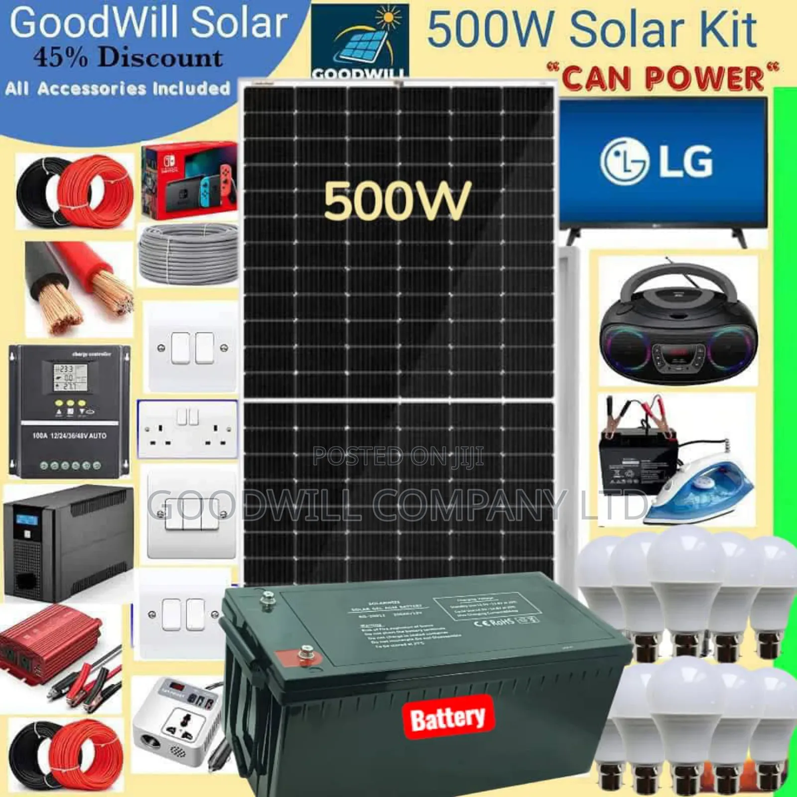 500w Solar Energy System Full Kit Green Power in Central Division ...