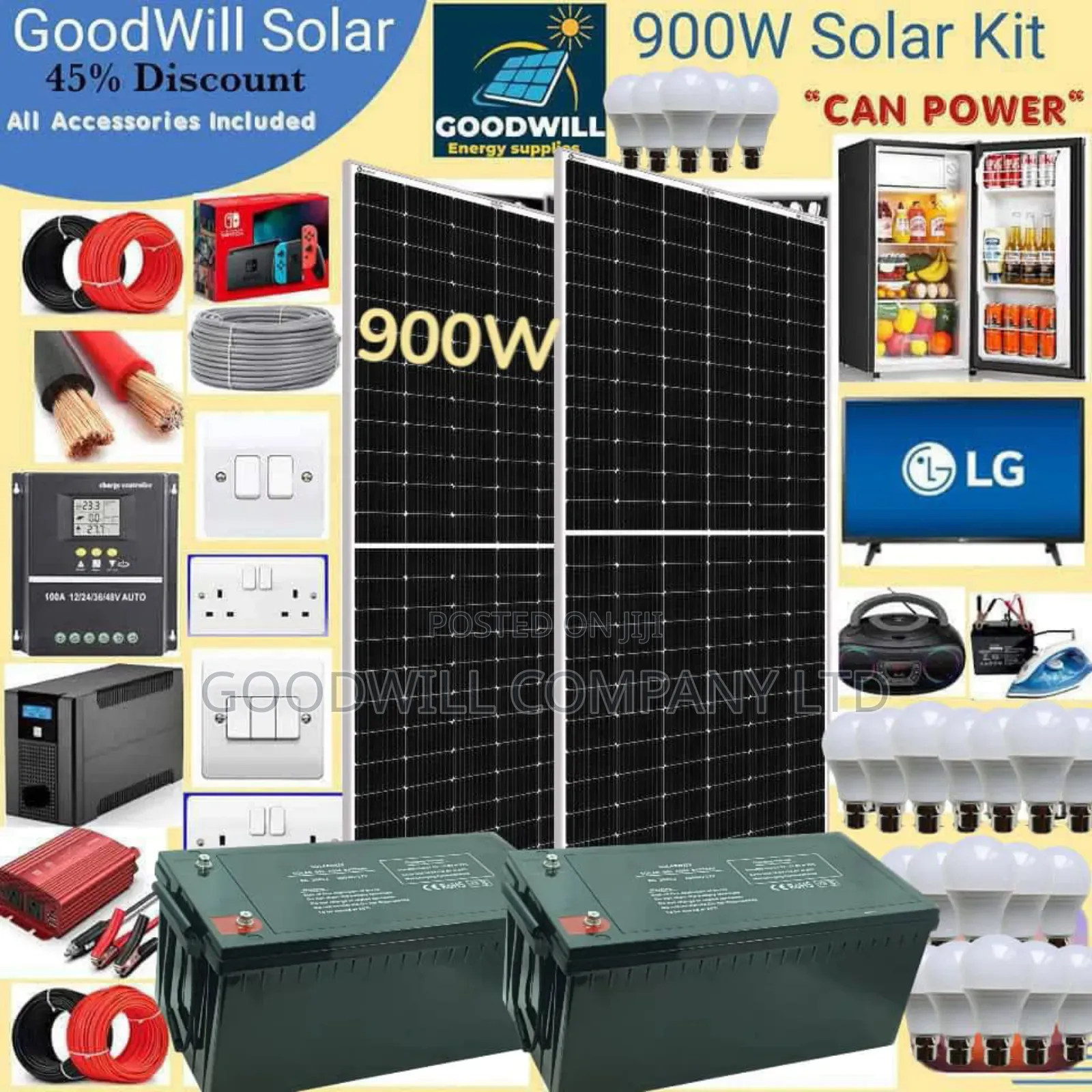 900w Solar Energy System Full Kit Green Power in Central Division ...