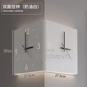 Wall House Corner Clock Side by Side View With Led Lights in Central ...