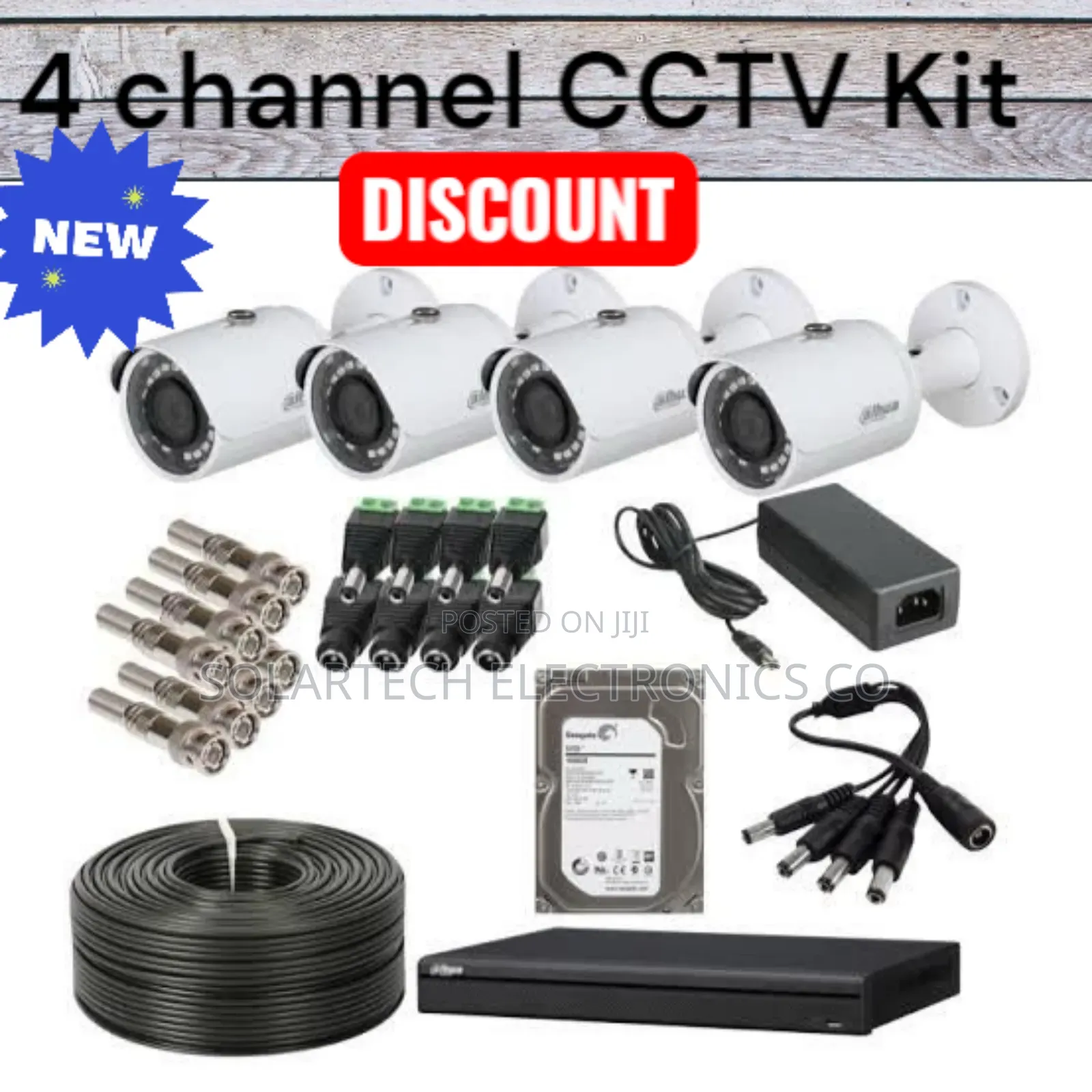 4 Channel Hik Vision CCTV Camera System Kit Full Color Remk in Central ...