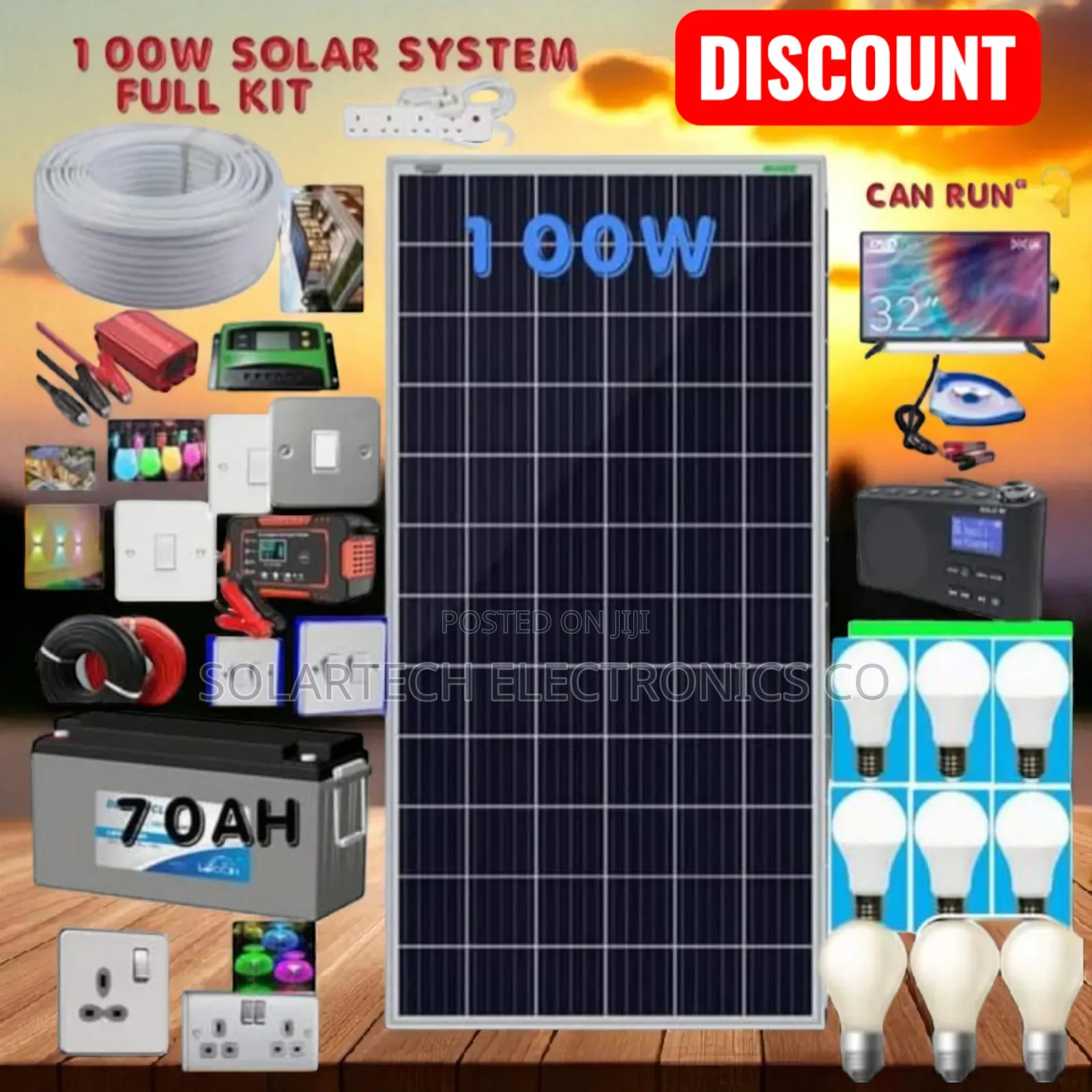 100w Solar System Full Kit/ Go Green With This Home Solar in Central ...